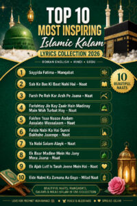Top 10 Most Inspiring Islamic Kalam Lyrics Collection 2026 | Roman ...